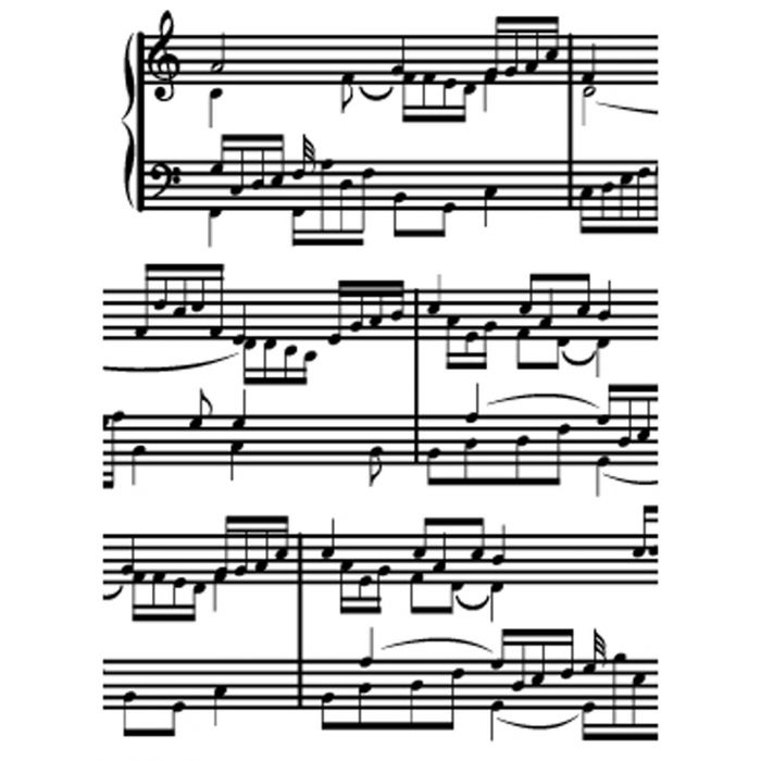 Embossing template sheet music – CreaDoro